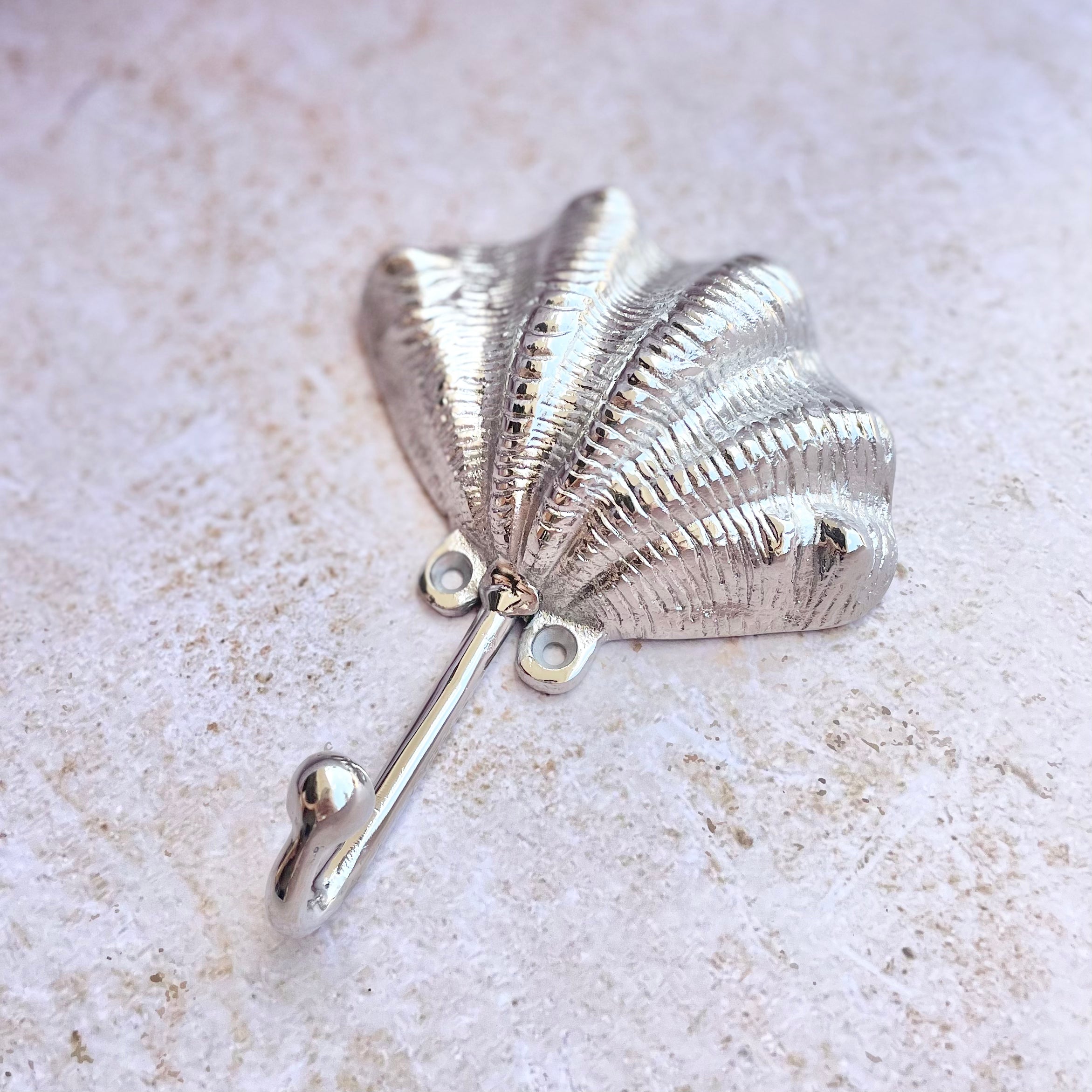 Large Clam Shell Hook - Chrome